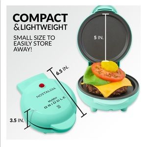 Other | Nostalgia Mini Griddle Tiffany Blue | Poshmark